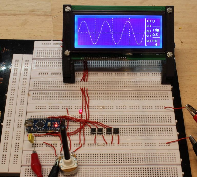 Nano-Scope: Oszilloskop mit Arduino und Graphic LC-Display – Elektronik ...